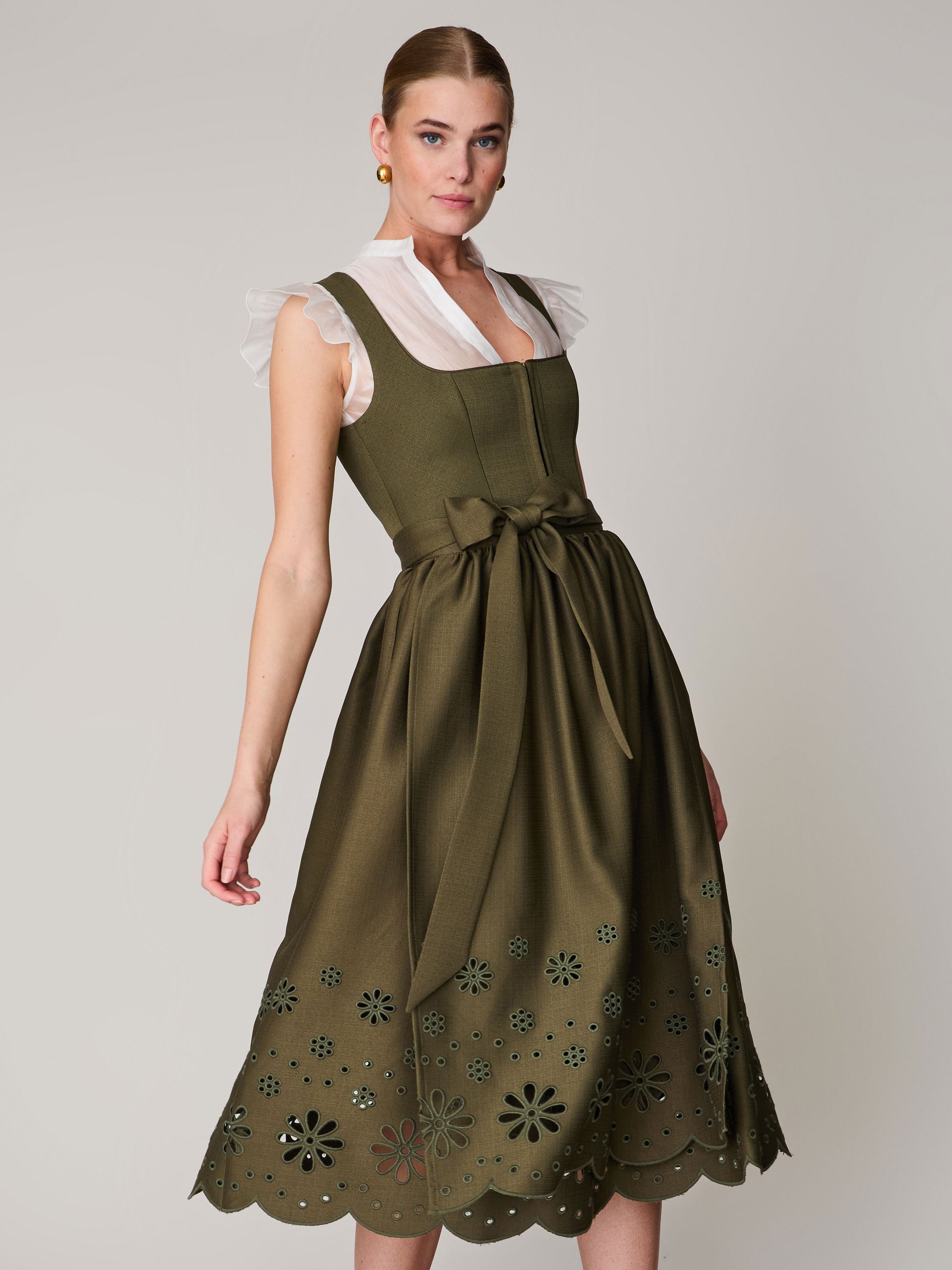 Dunkelgrünes Samtdirndl | CocoVero