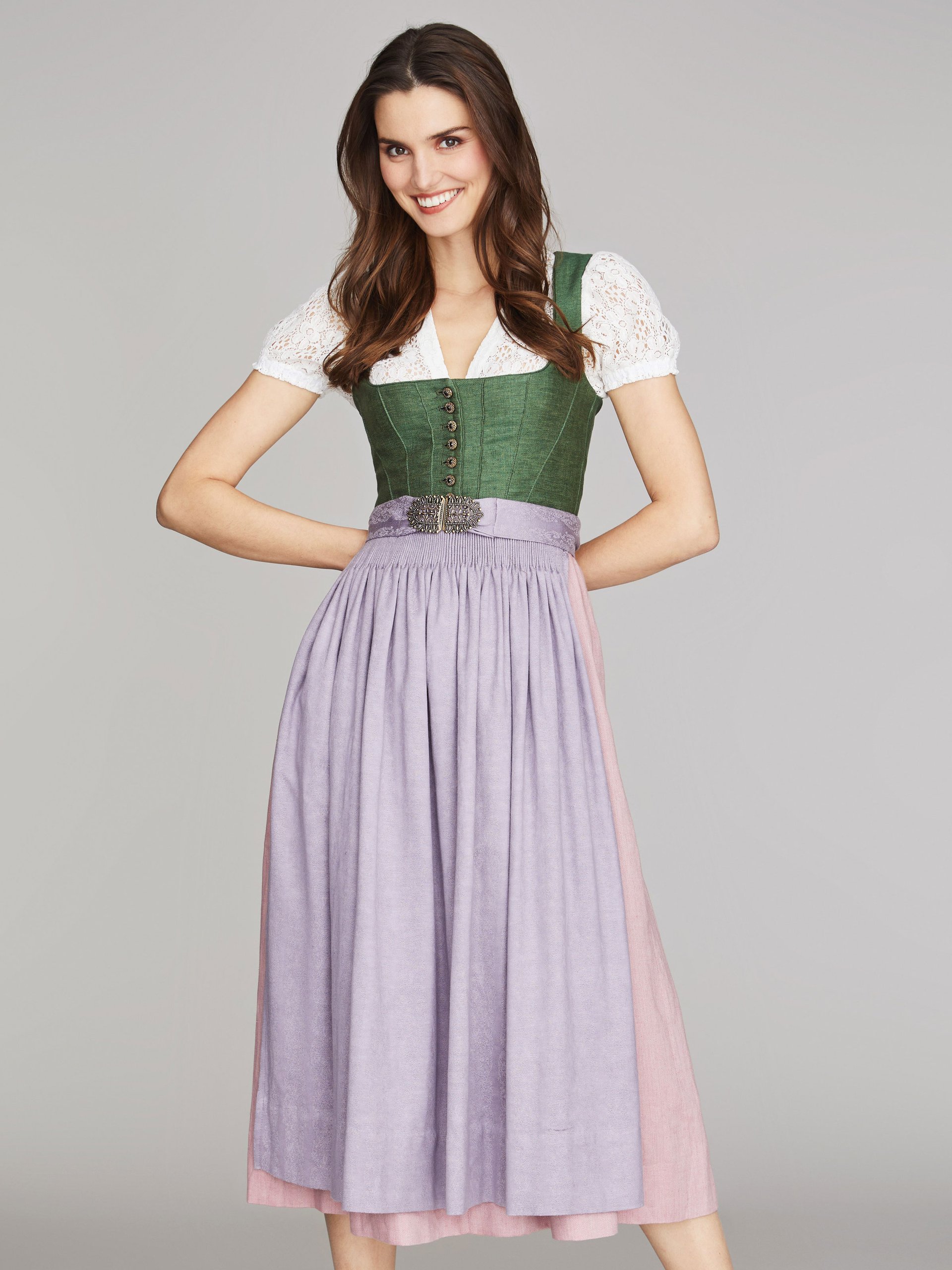 Salbeigrünes Stretch-Dirndl | GOTTSEIDANK