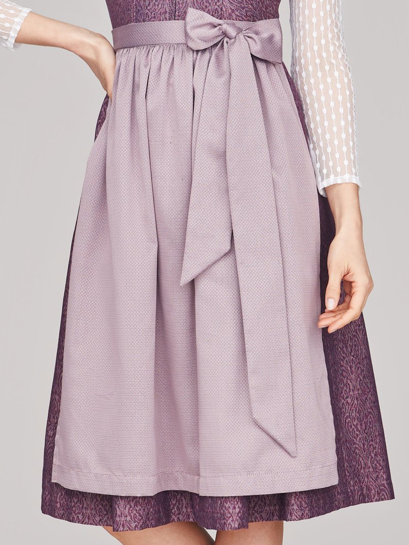 Helllila Einzelschürze mit Gittermuster | LIMBERRY