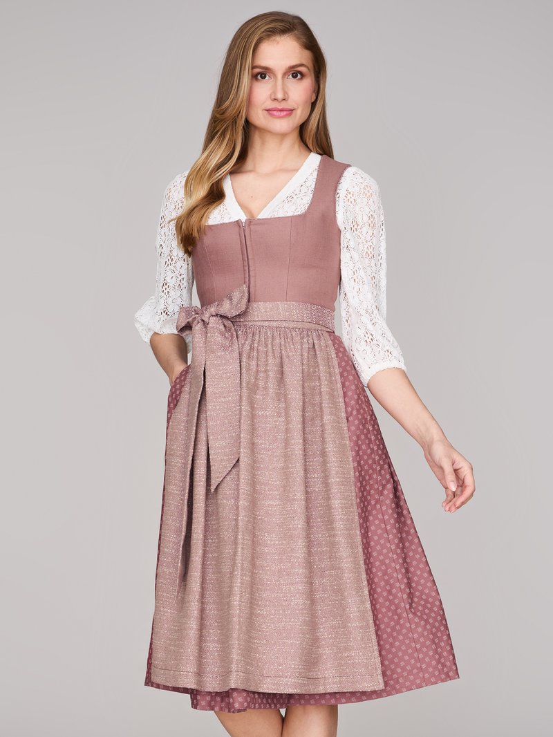 Altrosa Dirndl mit dekorativer Schnalle | AlpenHerz