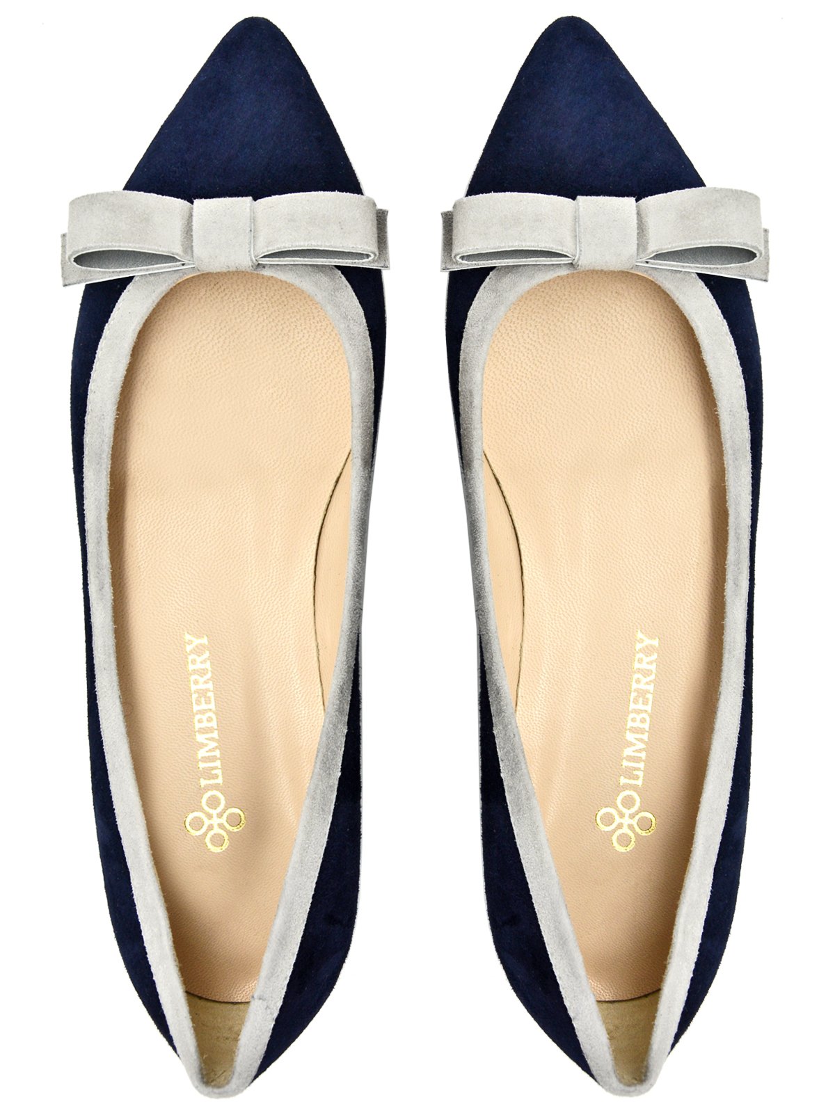 Dunkelblaue Schuhe Mit Kleinem Absatz